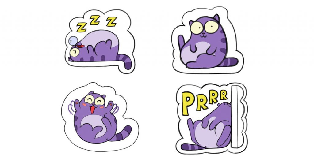 Viber Stickers Violet