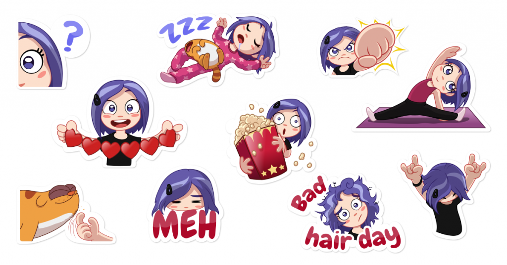 Sticker Pack Spotlight: Enjoy Violet Everyday! | Viber